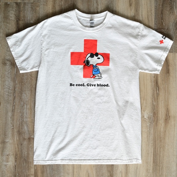 Gildan | Shirts | American Red Cross Peanuts Snoopy Joe Cool Be Cool ...